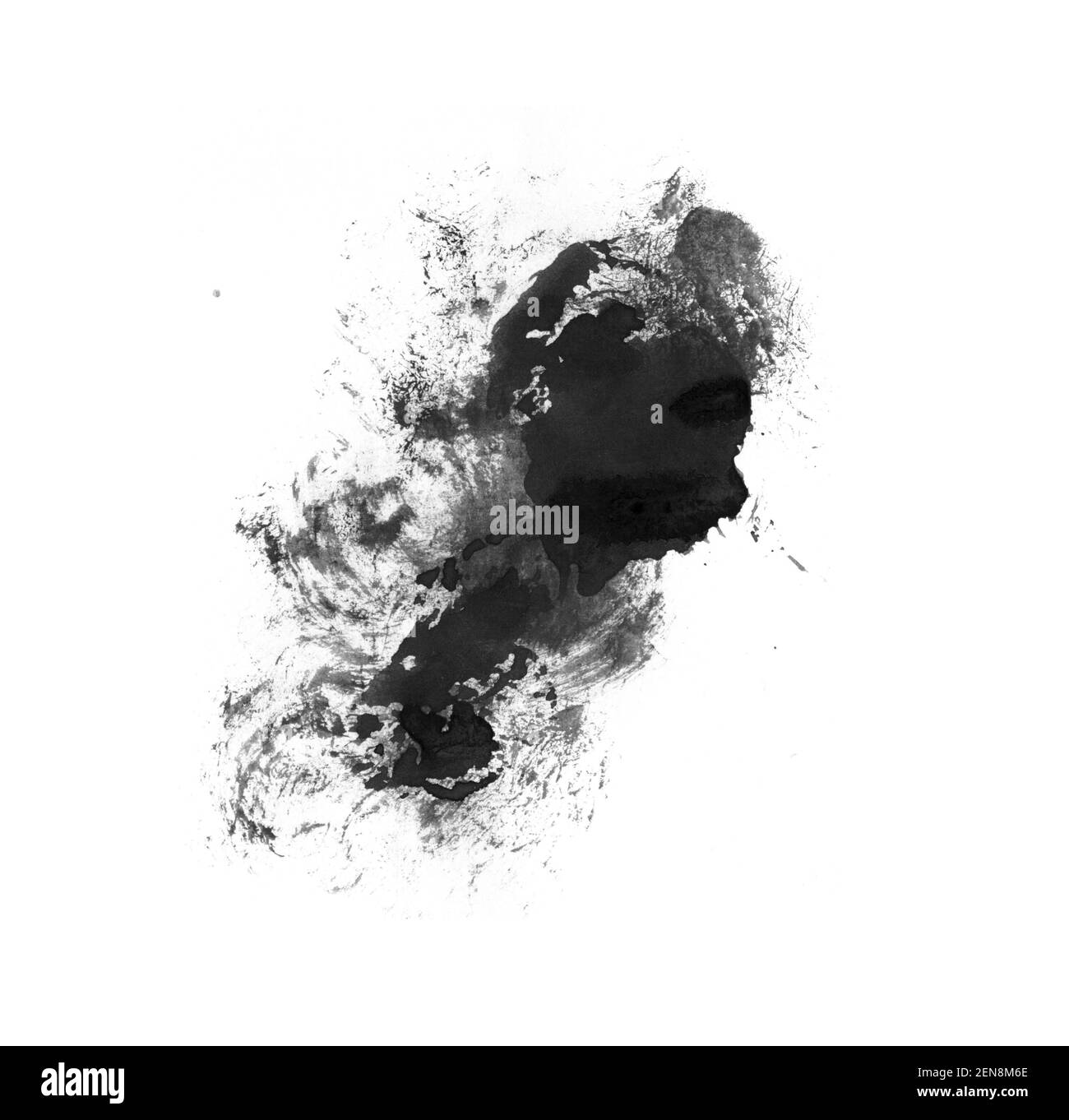 Beautiful paint smear brush. Abstract isolated watercolor brush for ...