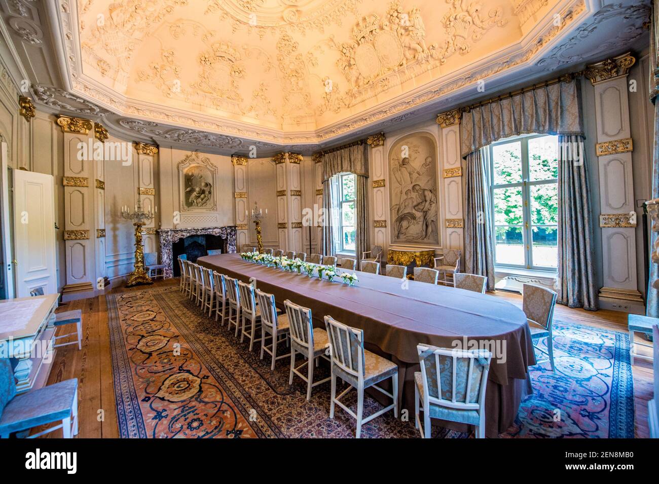 The White Diningroom of Huis ten Bosch Palace, after the renovation of ...