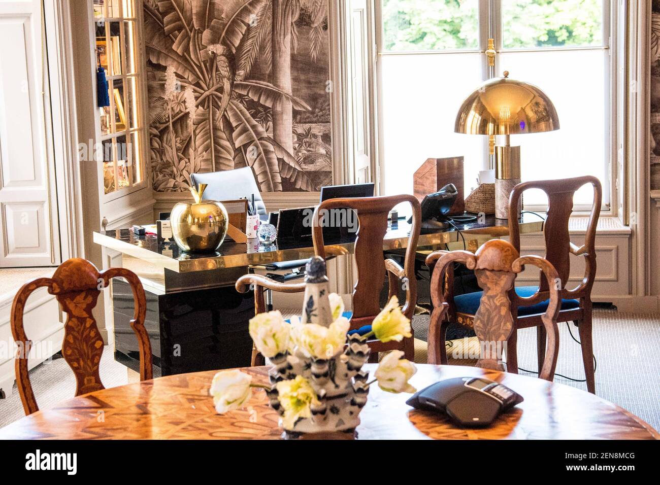 Queen Maxima's office at Huis ten Bosch Palace, after the renovation of ...