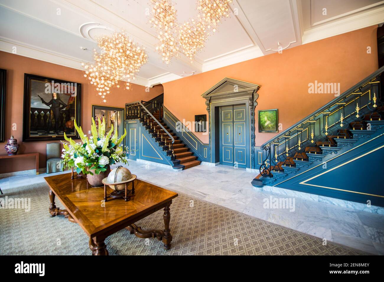 Hallway, after the renovation of the interior and exterior of the Royal ...