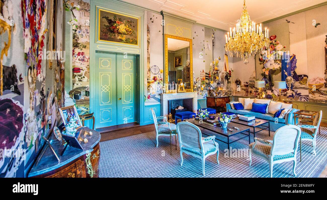 The Green Room of Huis ten Bosch Palace, after the renovation of the ...