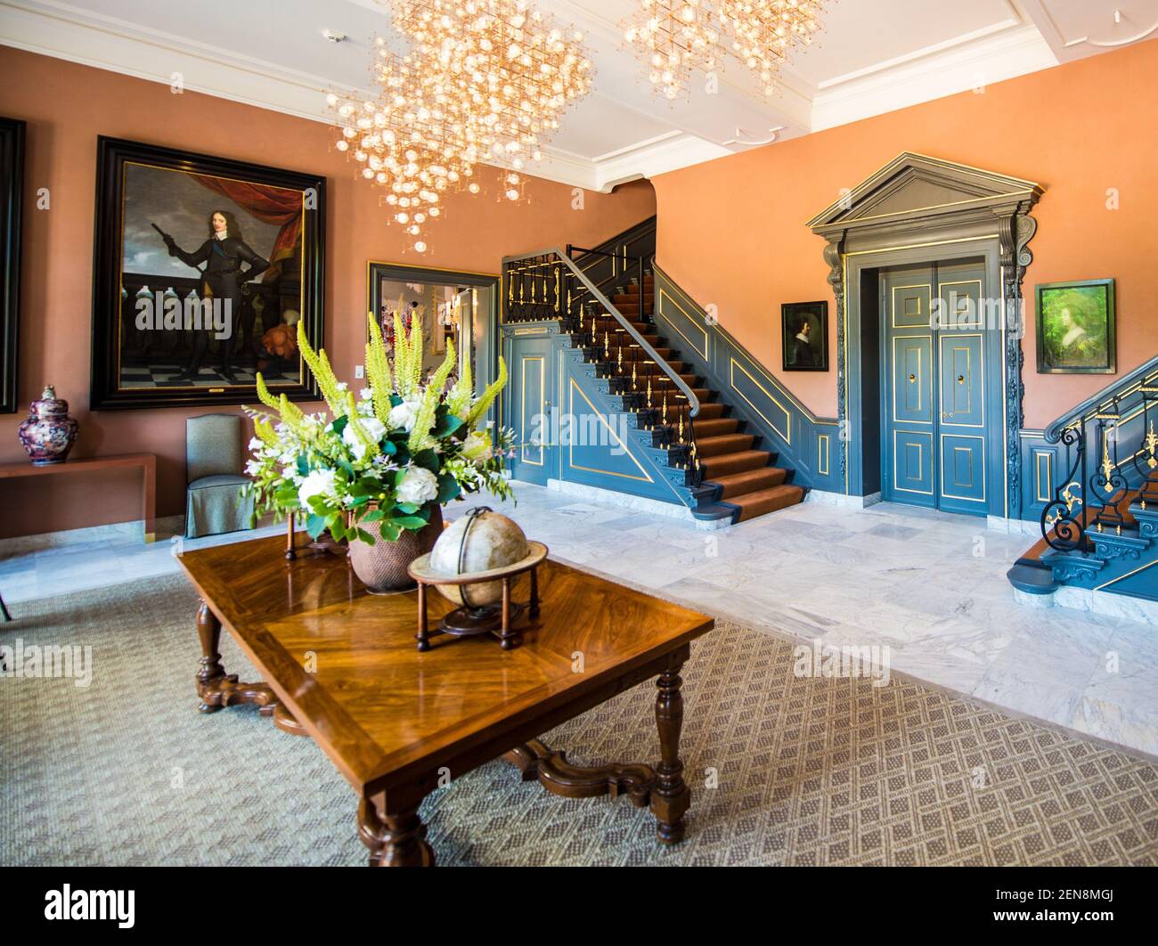 Hallway, after the renovation of the interior and exterior of the Royal ...