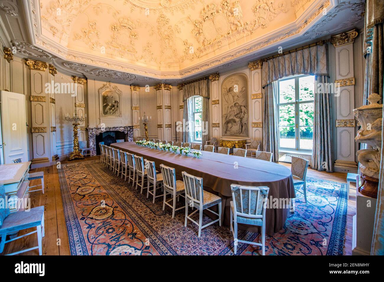 The White Diningroom of Huis ten Bosch Palace, after the renovation of ...