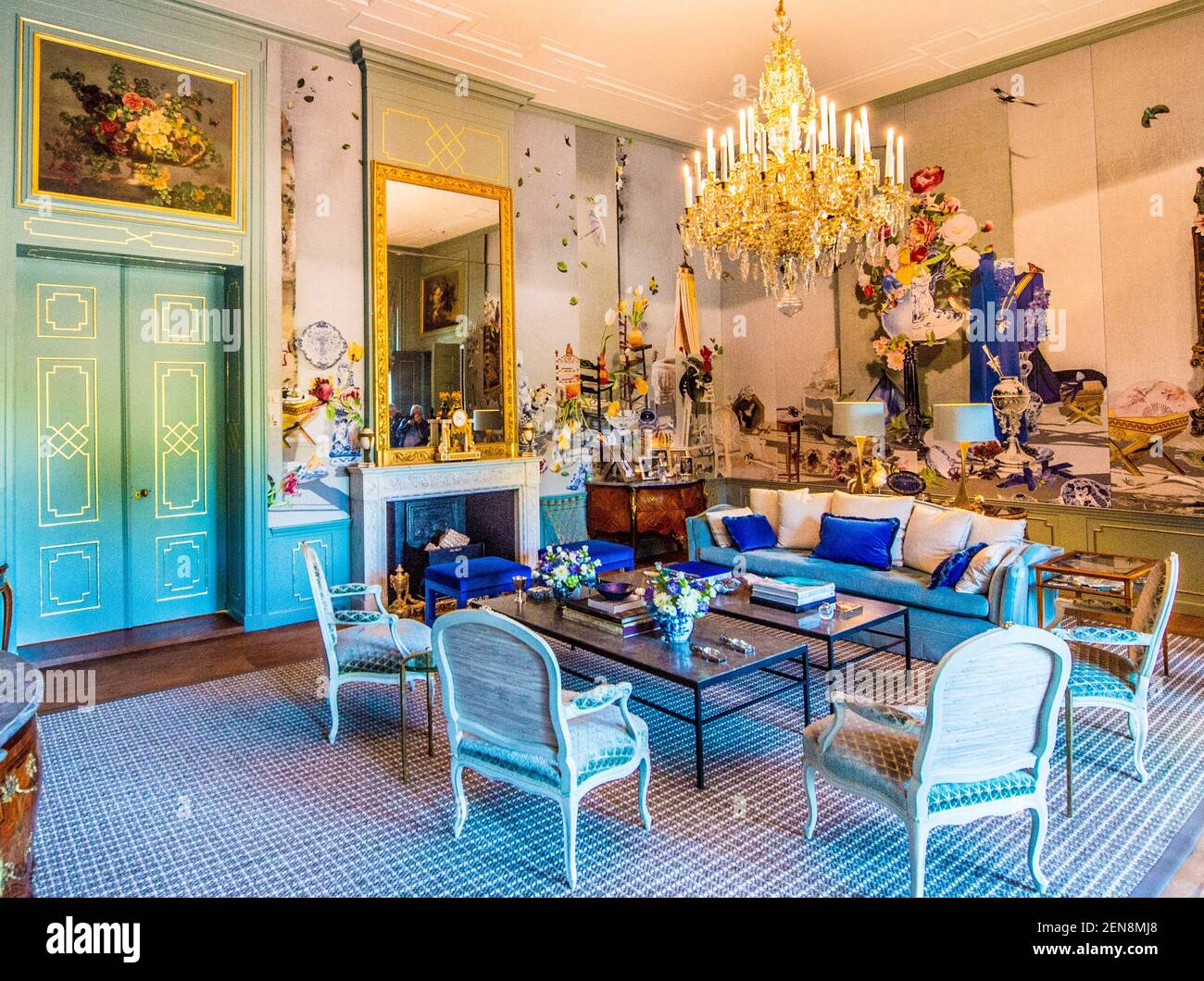 The Green Room of Huis ten Bosch Palace, after the renovation of the ...