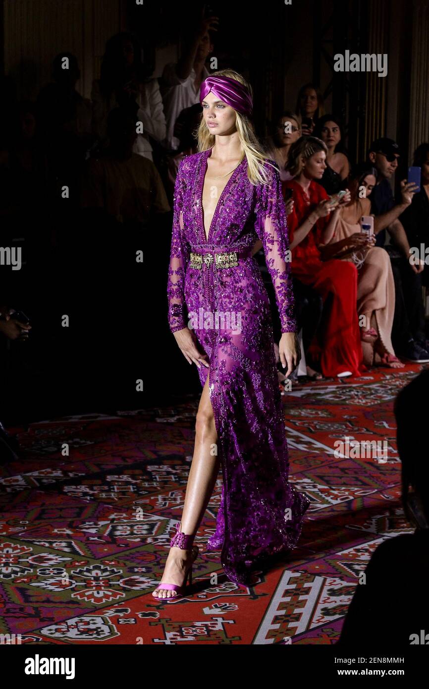 A model walks the runway at the Zuhair Murad Show during Paris Fashion ...