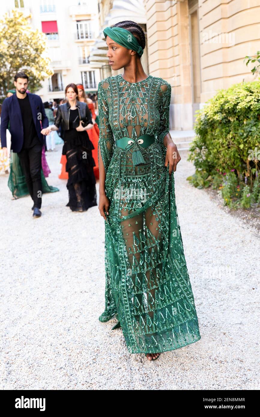 A model at the Zuhair Murad Show during Paris Fashion Week Haute ...