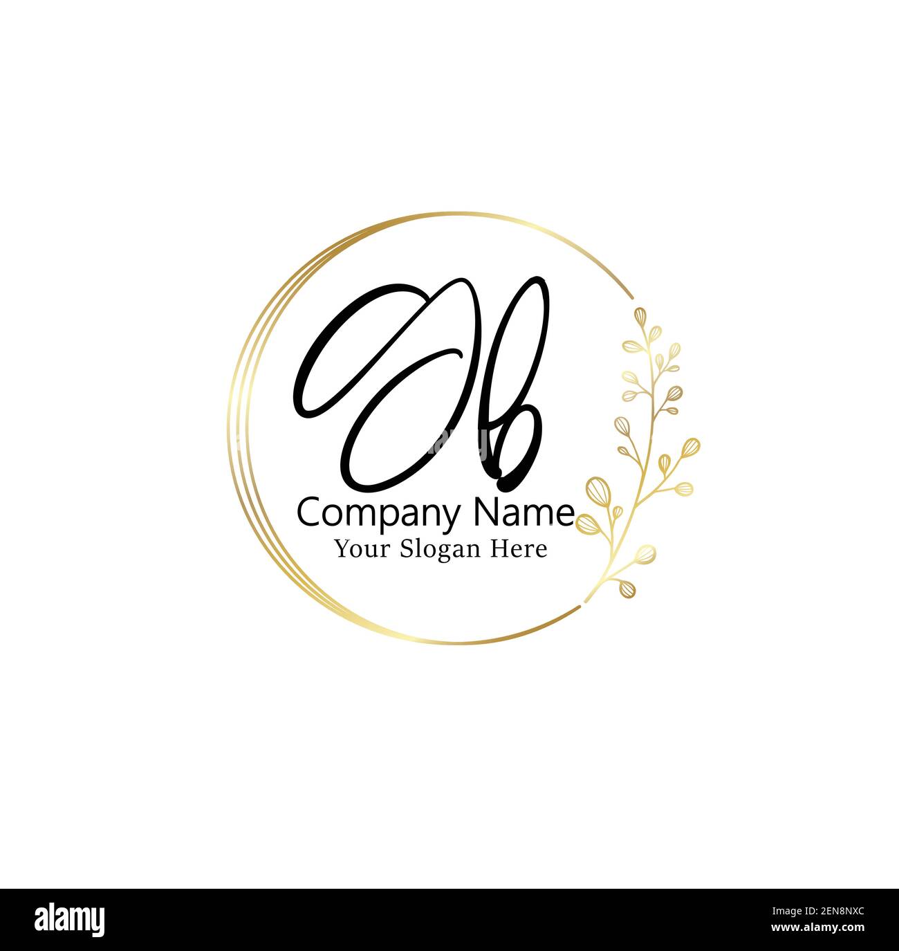 G B GB Initial letter handwriting and signature logo. Beauty vector ...
