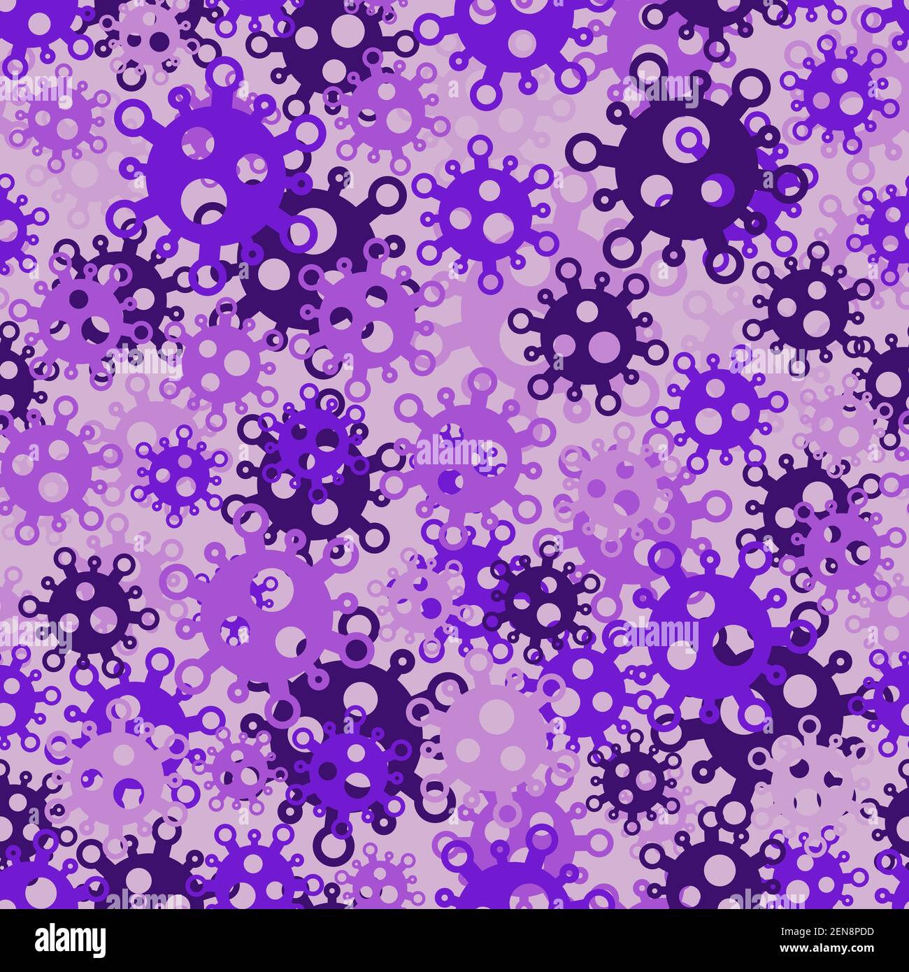 Microscopic cartoon colored bacteria and bacillus seamless pattern ...