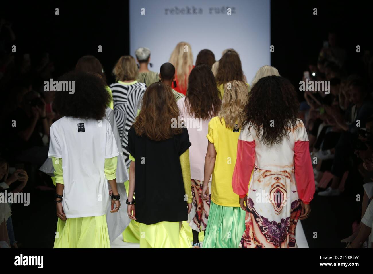 (7/3/2019) Berlin: The photo shows models on the catwalk with the ...
