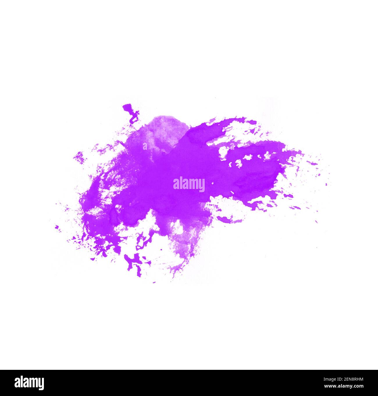 Beautiful smear brush isolated on white background. Paint blot brush ...