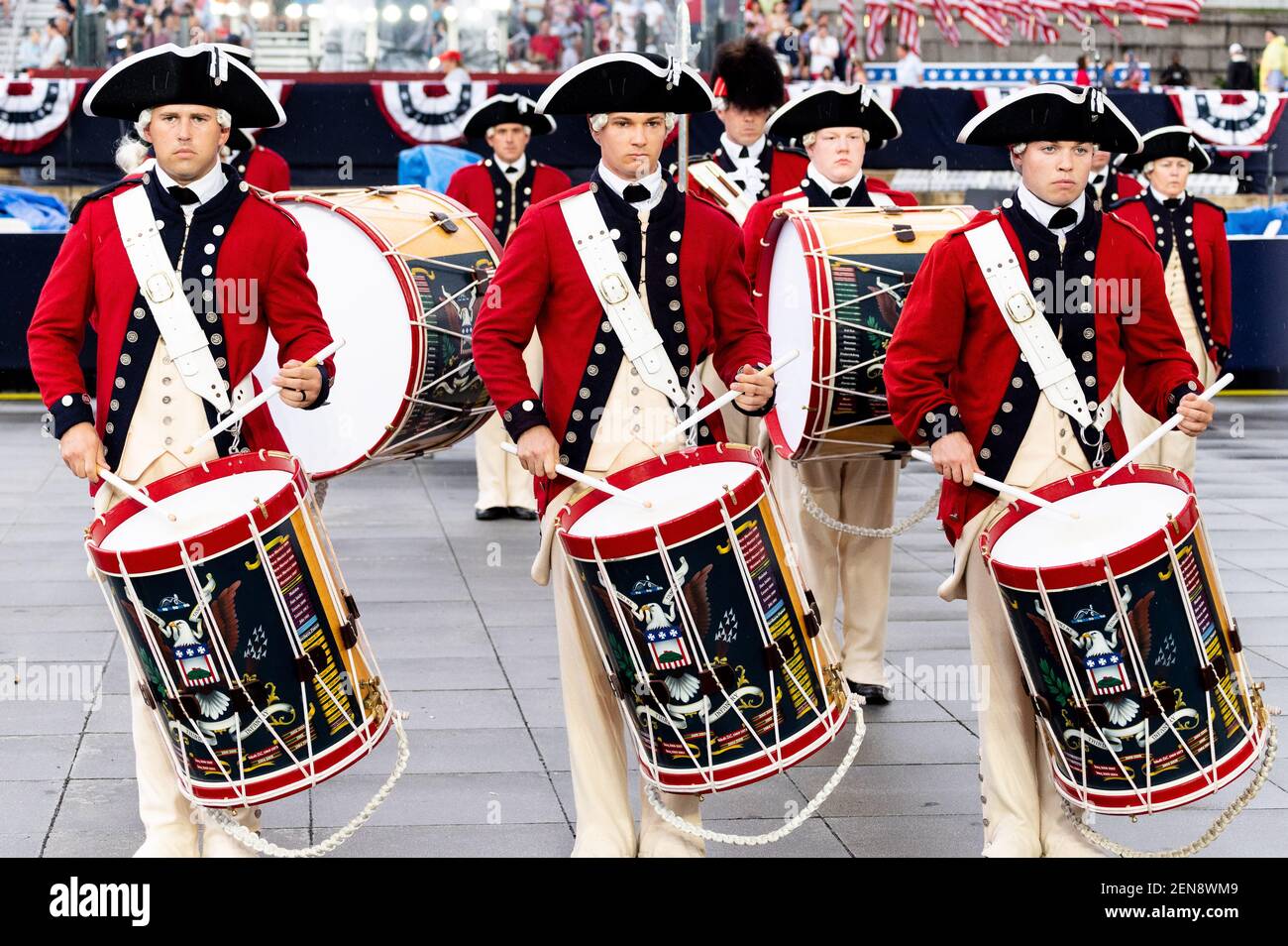 Military performance at the National Mall in Washington, DC on July 4 ...