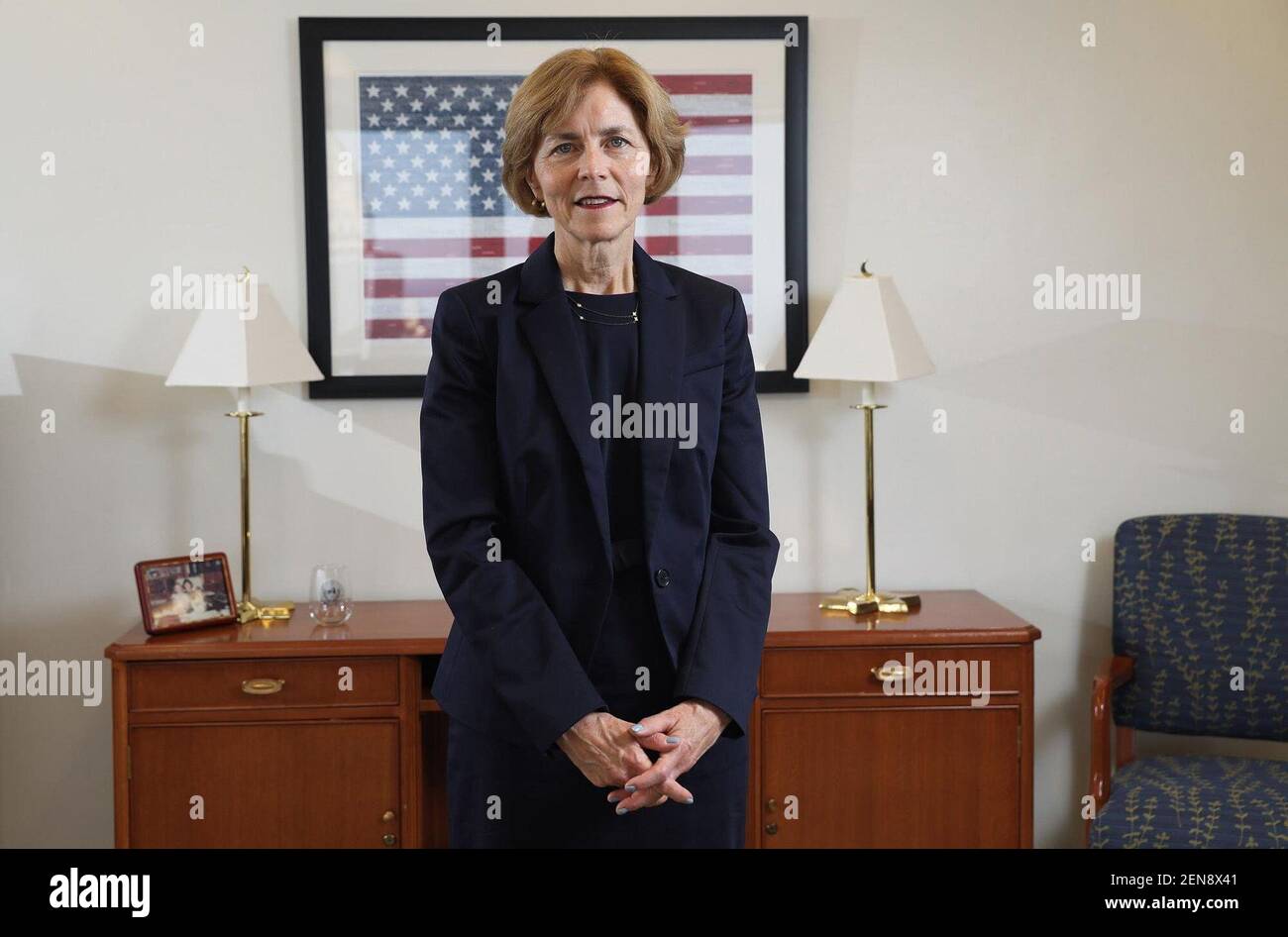 U.S. District Chief Judge Rebecca Pallmeyer in her new Chicago office ...