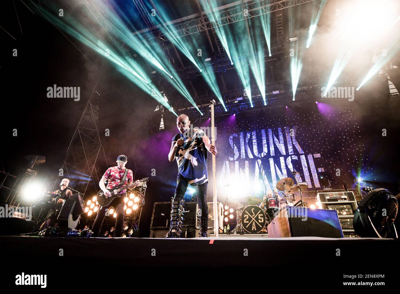 The British band Skunk Anansie performing live on stage for the 25th ...