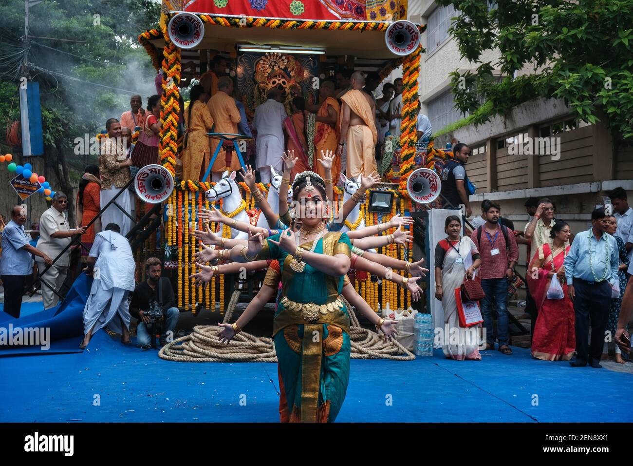 A Mudra of Indian classical dance. (Photo by Jit Chattopadhyay/Pacific ...