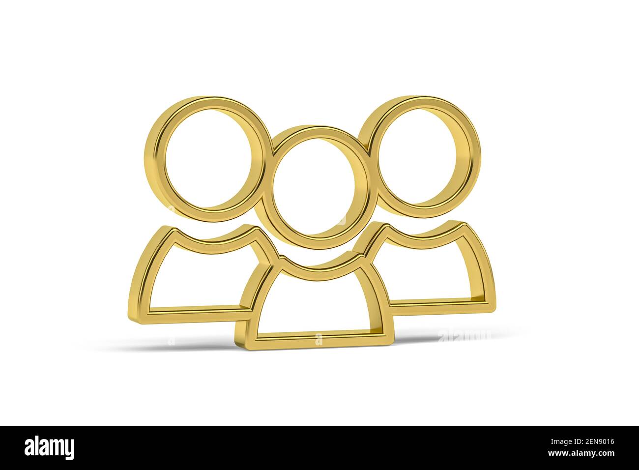 Golden 3d people icon isolated on white background - 3D render Stock ...