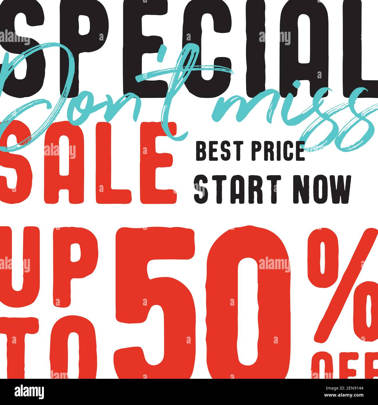 Special Sale V2 50 percent (don't miss) vector heading design fashion ...