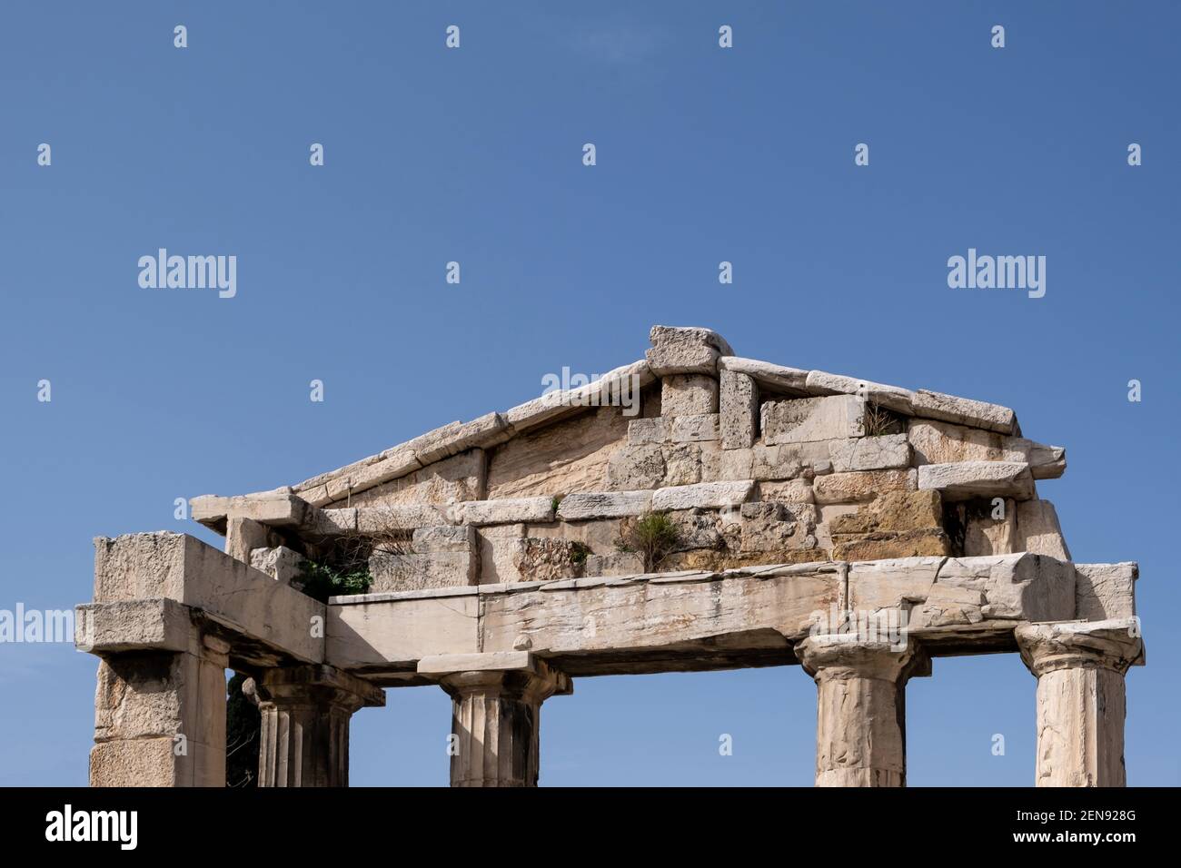 Athens Greece. Gate of Athena Archegetis, the Leader, at Roman Agora ...