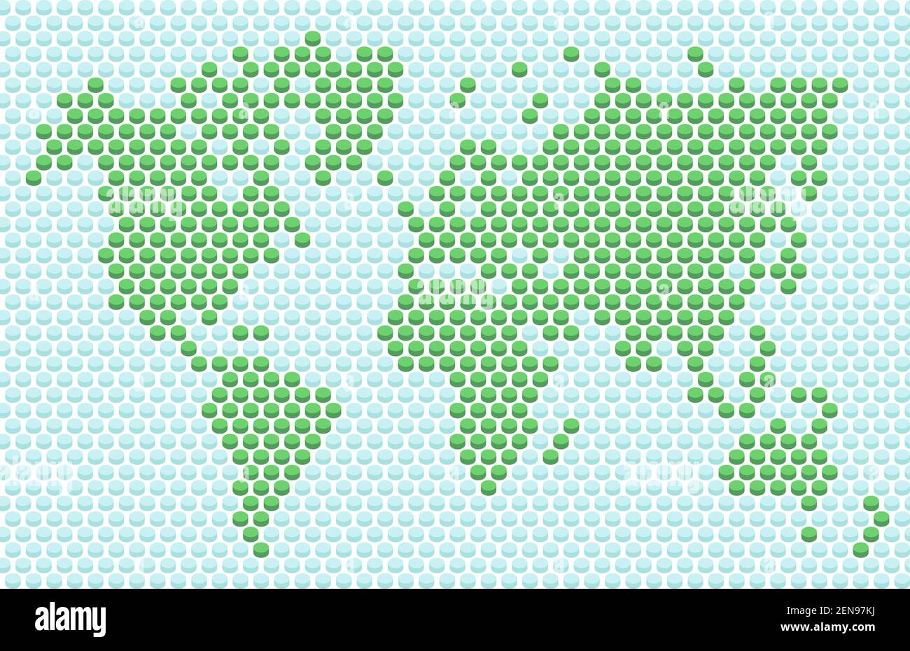 perspective flat button of dotted world map,colored full frame pattern ...