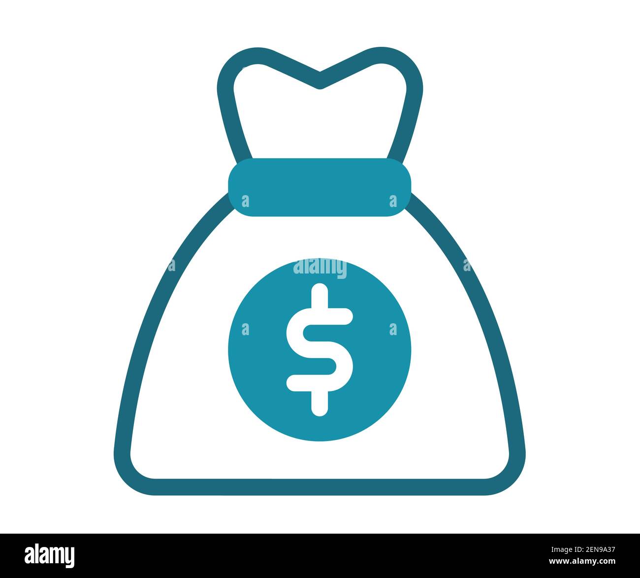 grab bag wealth single isolated icon with solid line style vector ...
