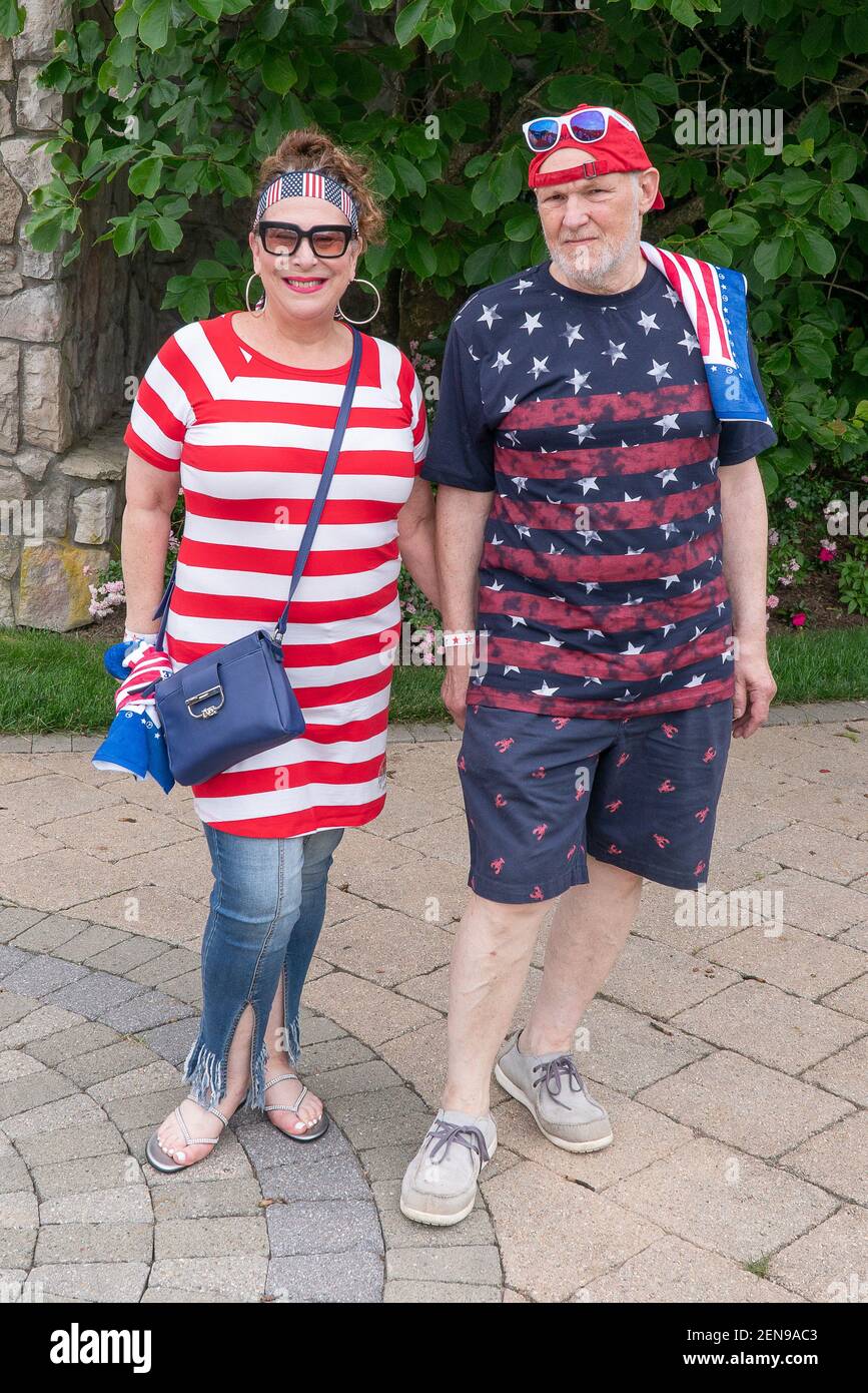 Debra Rothberg and George Schulman attend Sir Ivan’s Red White and Blue ...