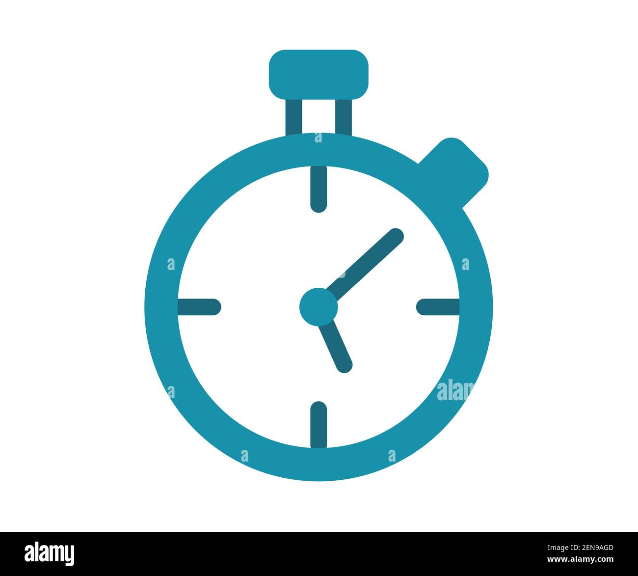 stop watch timer countdown single isolated icon with solid line style ...