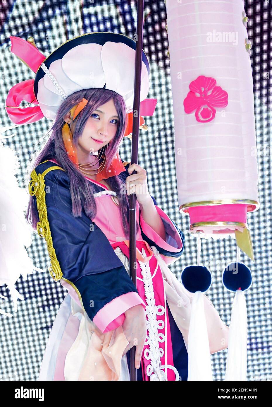 Japanese cosplayer and voice actress and singer Enako dressed in ...