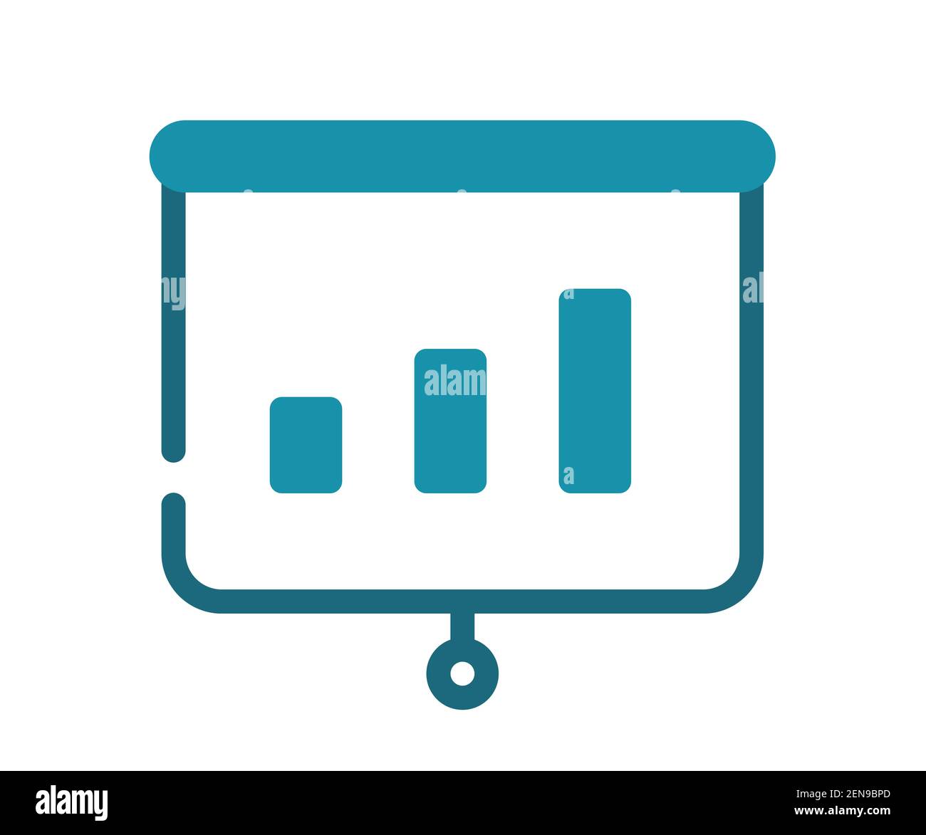 meeting presentation bar chart single isolated icon with solid line style vector design ...