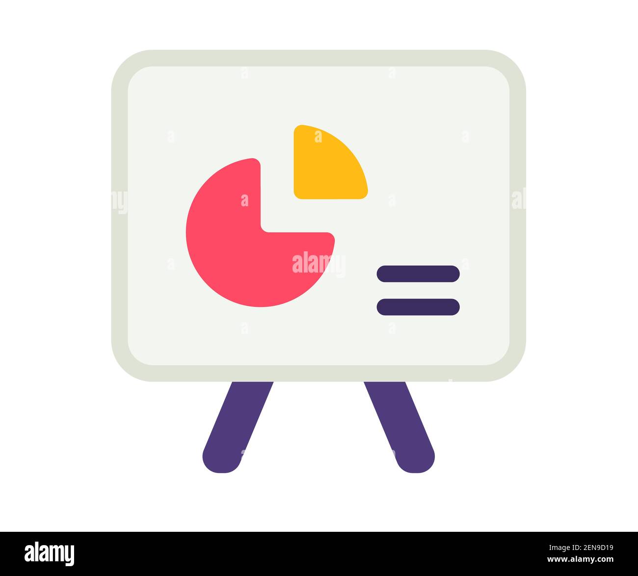 presentation display chart single isolated icon with flat style vector ...