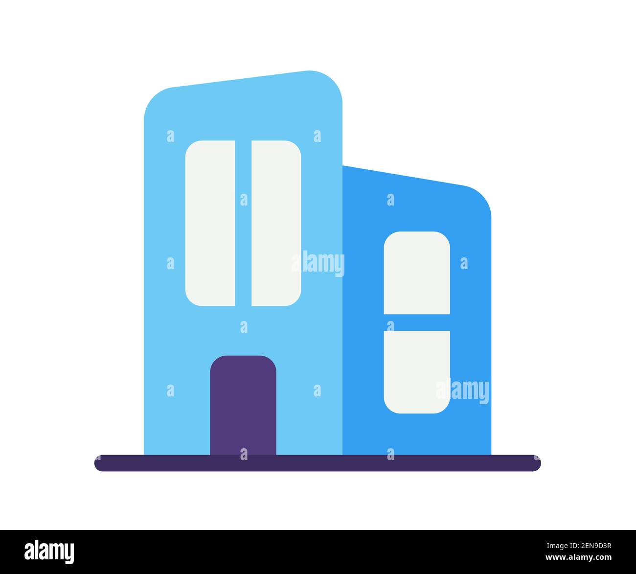 office building working space single isolated icon with flat style ...
