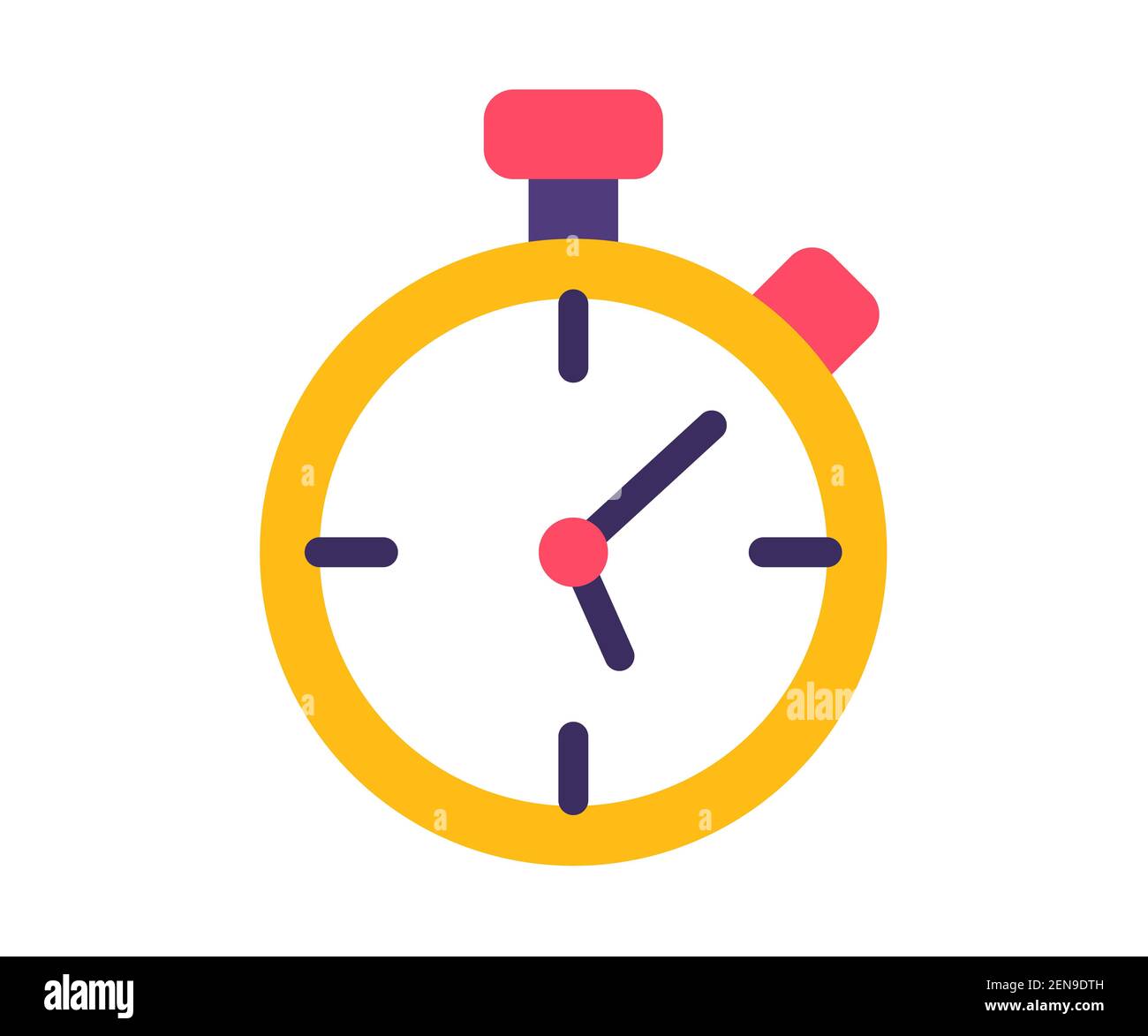 stop watch timer counter single isolated icon with flat style vector design illustration Stock ...