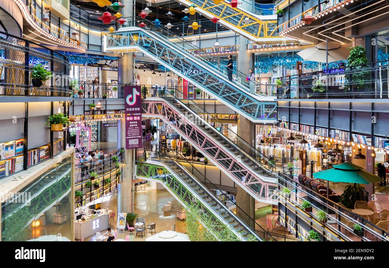 Customers shop at a newly-opened shopping mall decorated with unique ...