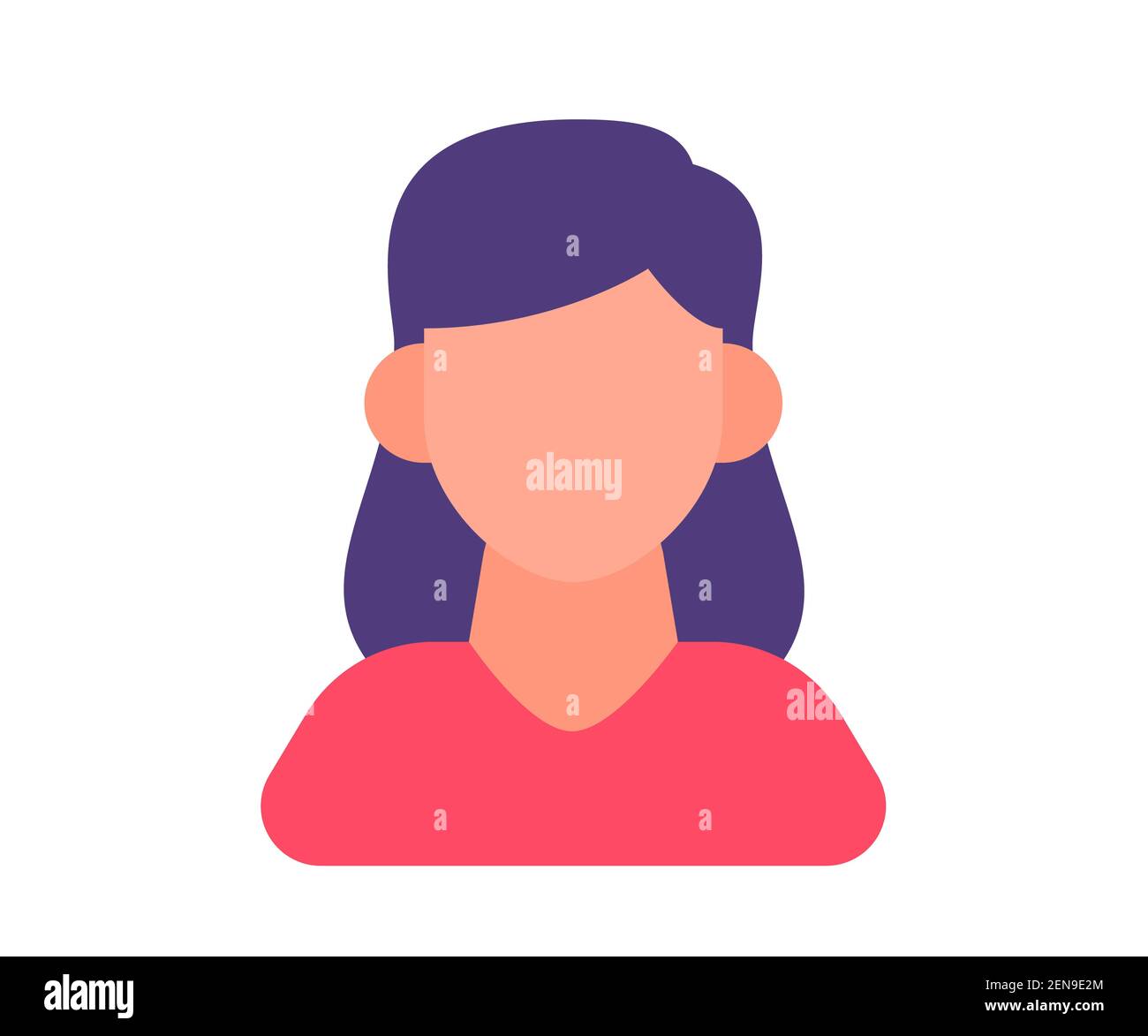 person woman user single isolated icon with flat style vector design ...