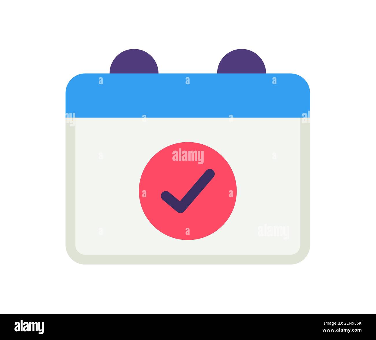 schedule complete finish single isolated icon with flat style vector ...