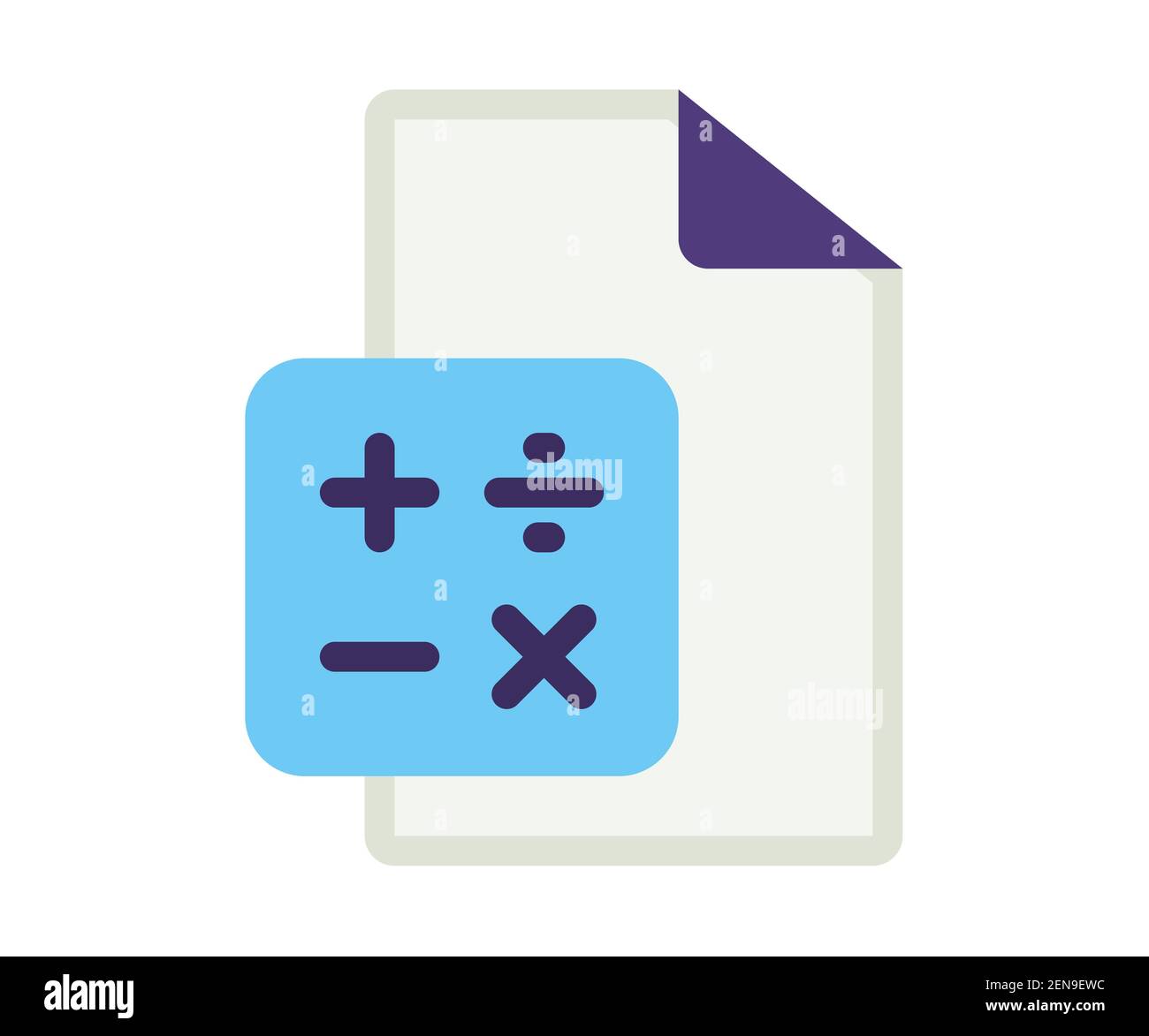calculate paper report single isolated icon with flat style vector ...