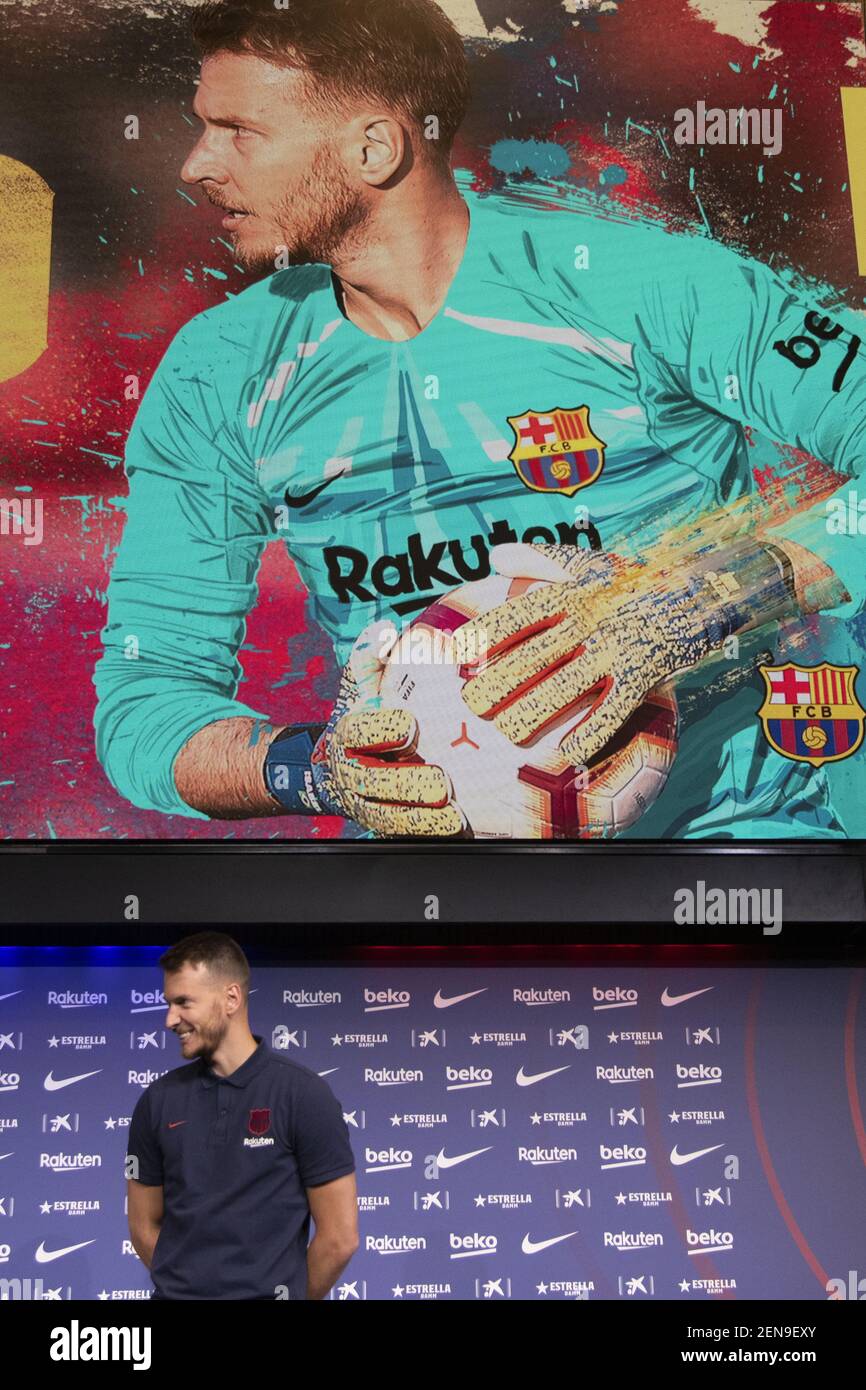 Norberto Murara Neto during his presentation as FC Barcelona new player ...