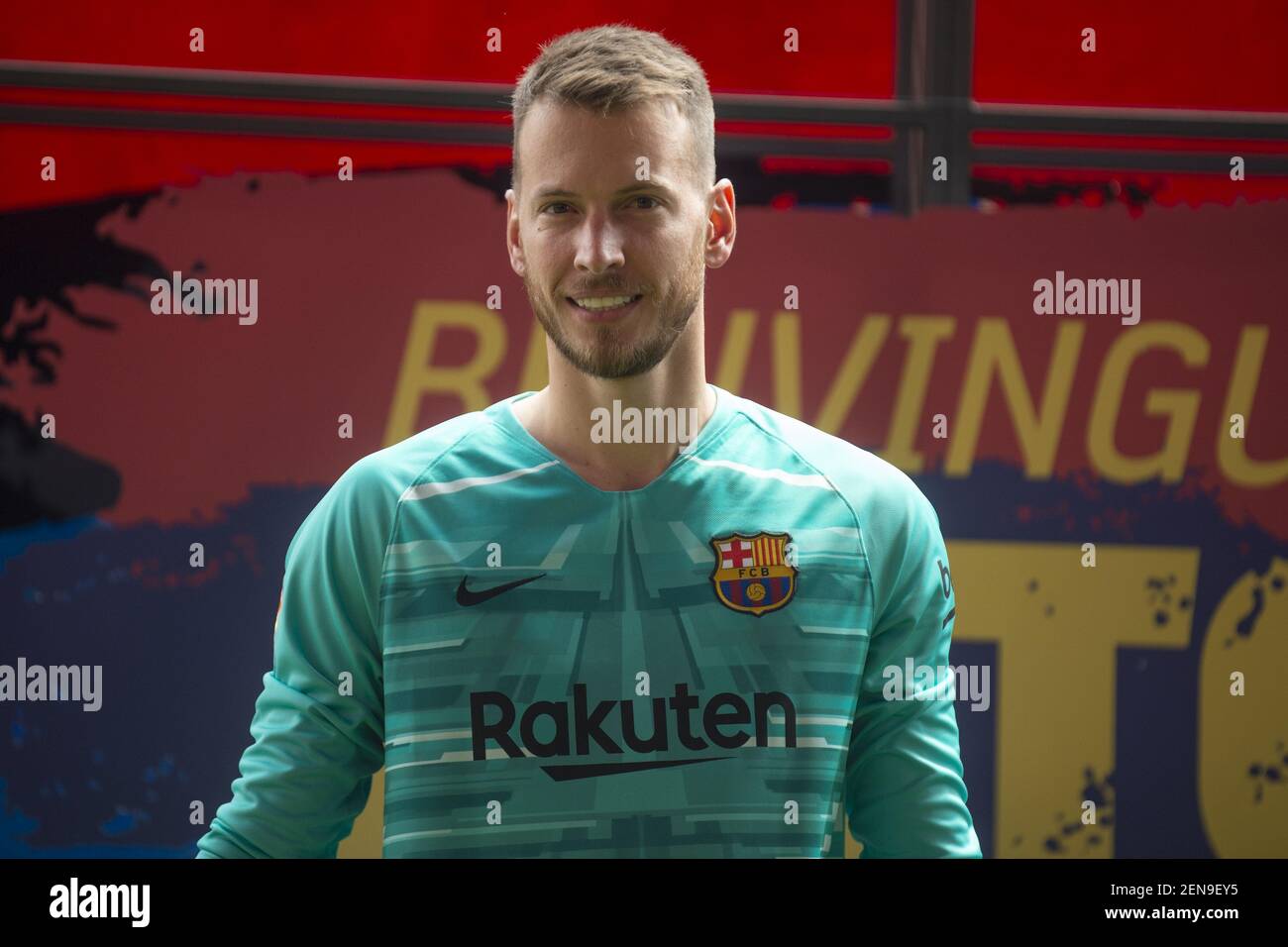 Norberto Murara Neto during his presentation as FC Barcelona new player ...