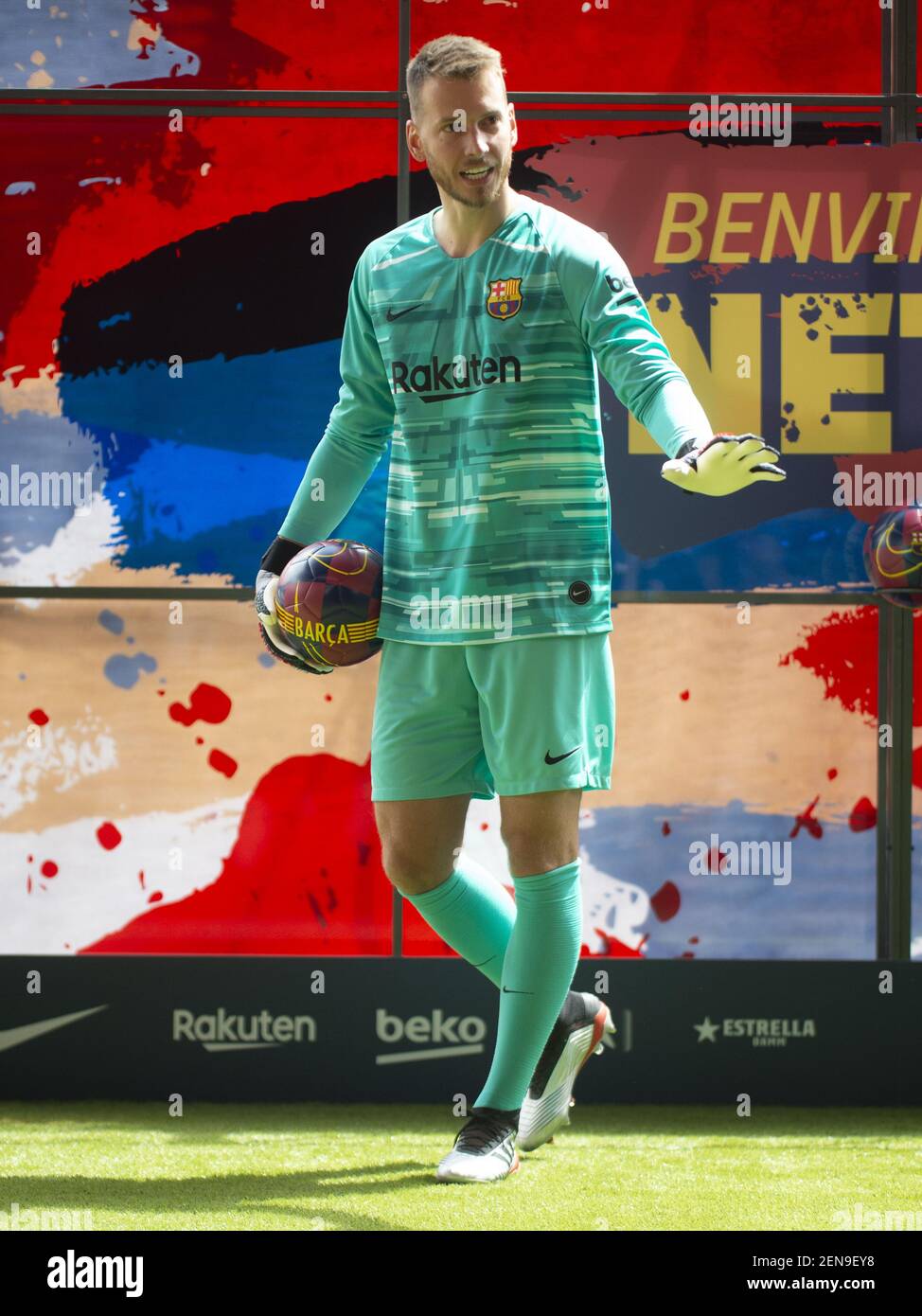 Norberto Murara Neto during his presentation as FC Barcelona new player ...