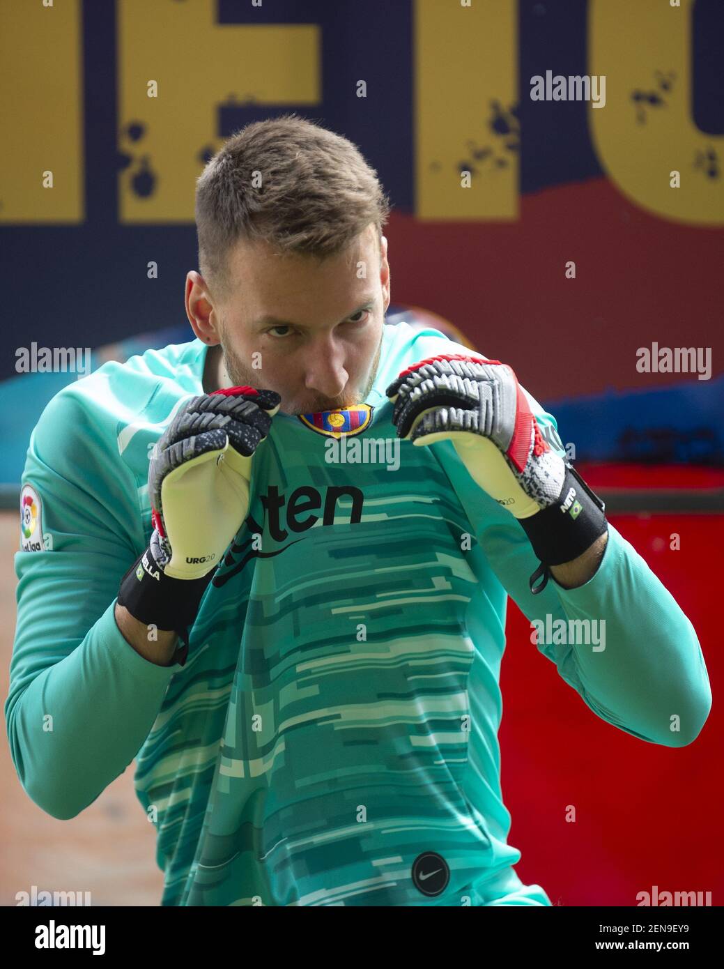 Norberto Murara Neto during his presentation as FC Barcelona new player ...