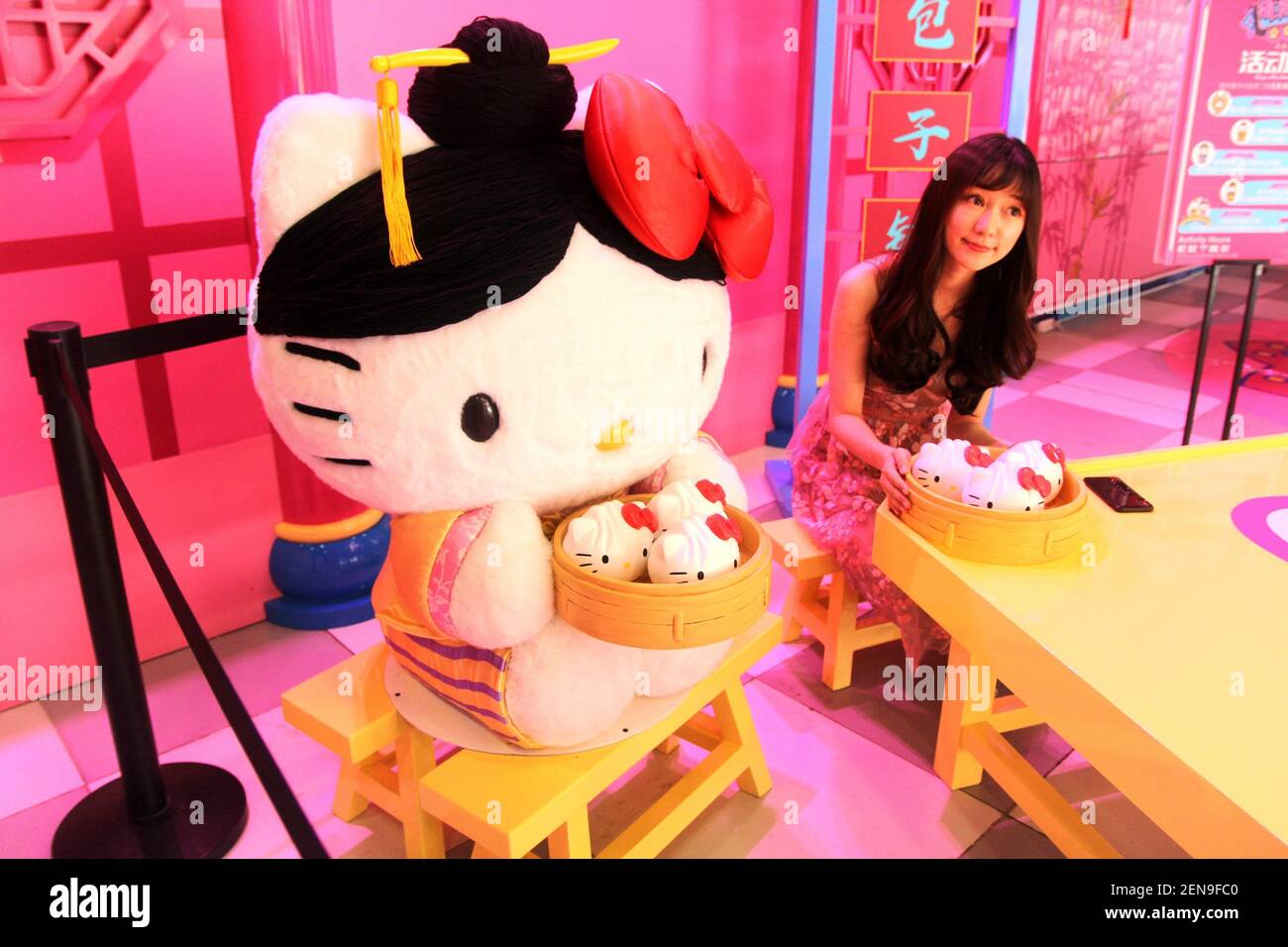 Shanghai, China - July 6 2019: The first "hello Kitty journey to the ...