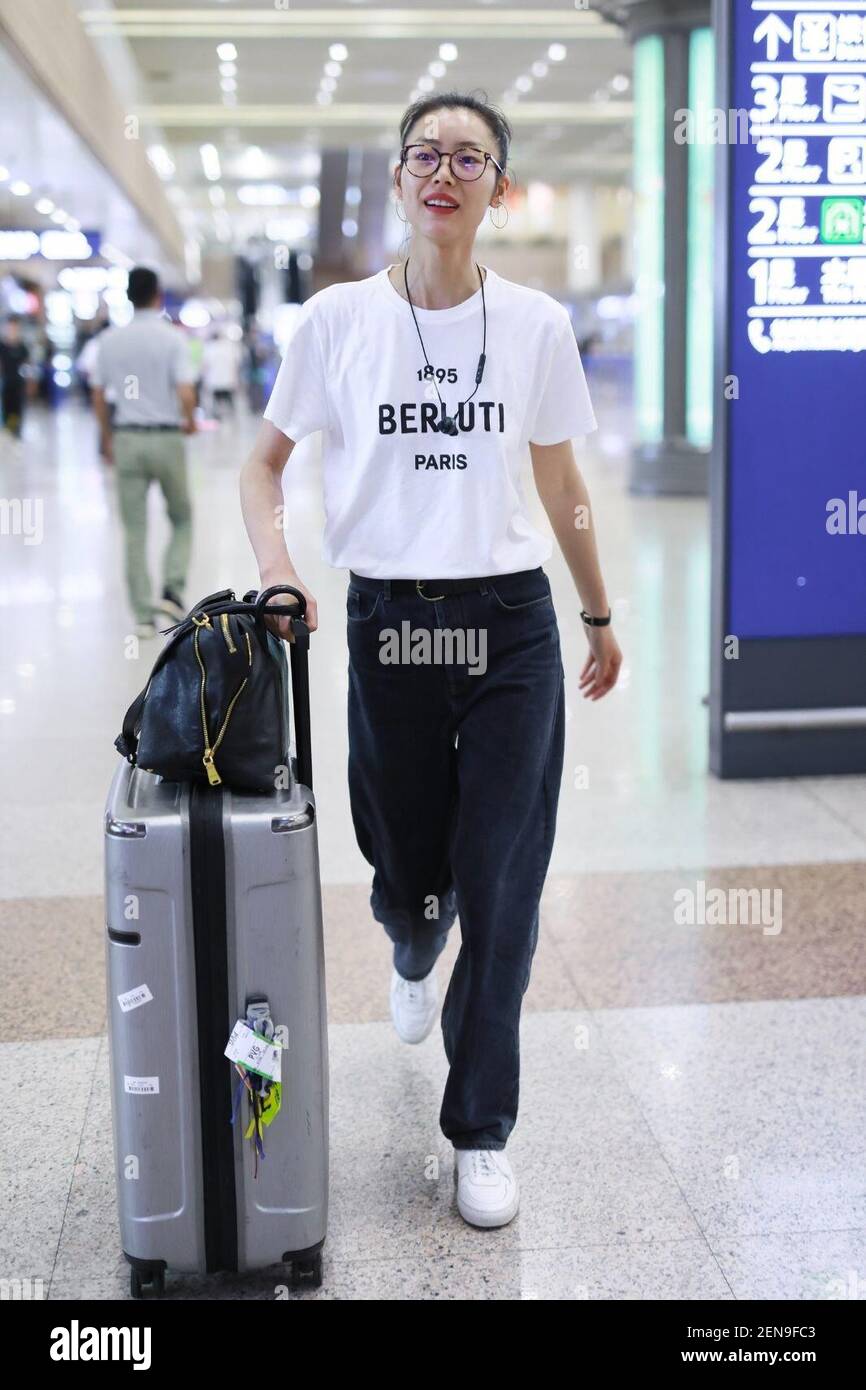 Shanghai, China - July 9 2019:Chinese supermodel Liu Wen shows up at ...