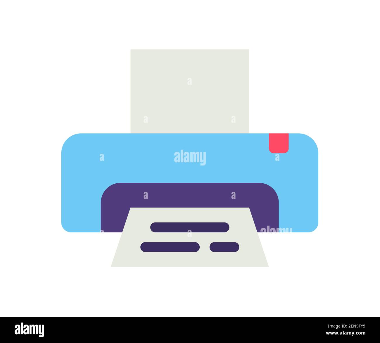 printer office print single isolated icon with flat style vector design ...