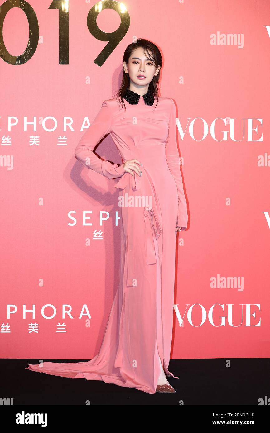 Chinese singer and actress Qi Wei, also known as Stephy Qi, poses ...