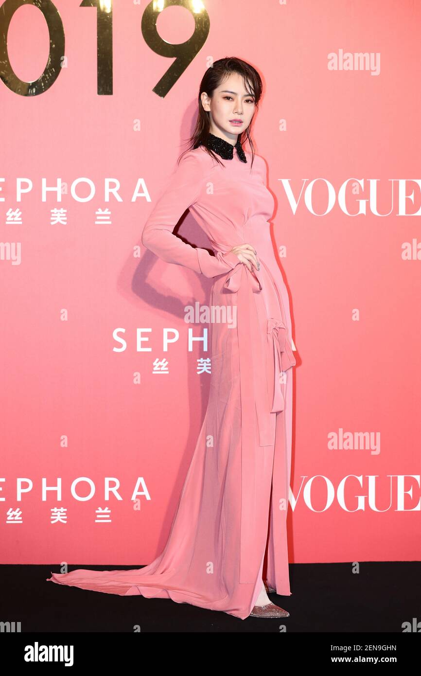 Chinese singer and actress Qi Wei, also known as Stephy Qi, poses ...