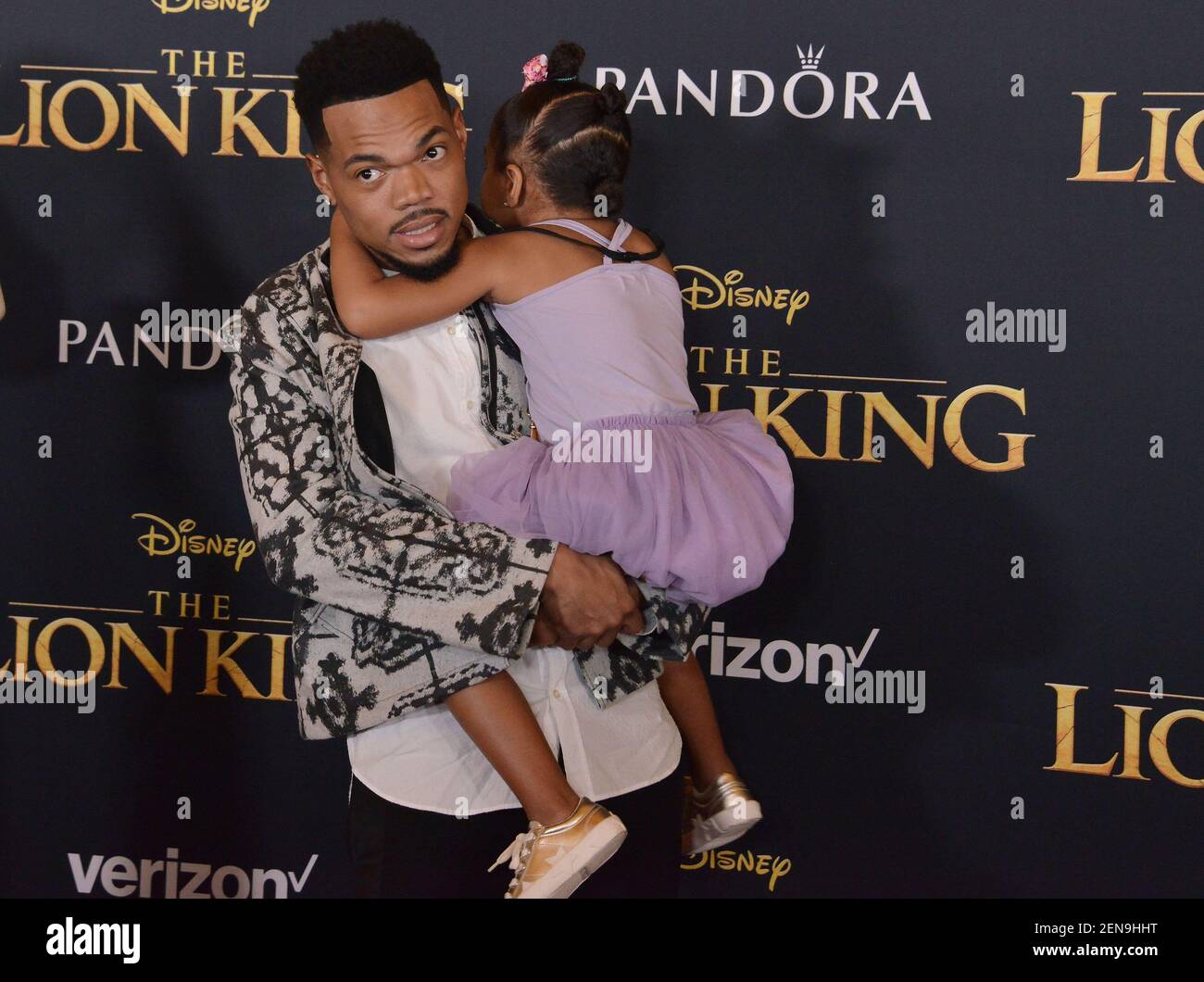 Chance The Rapper and Daughter at the Disney's THE LION KING World ...