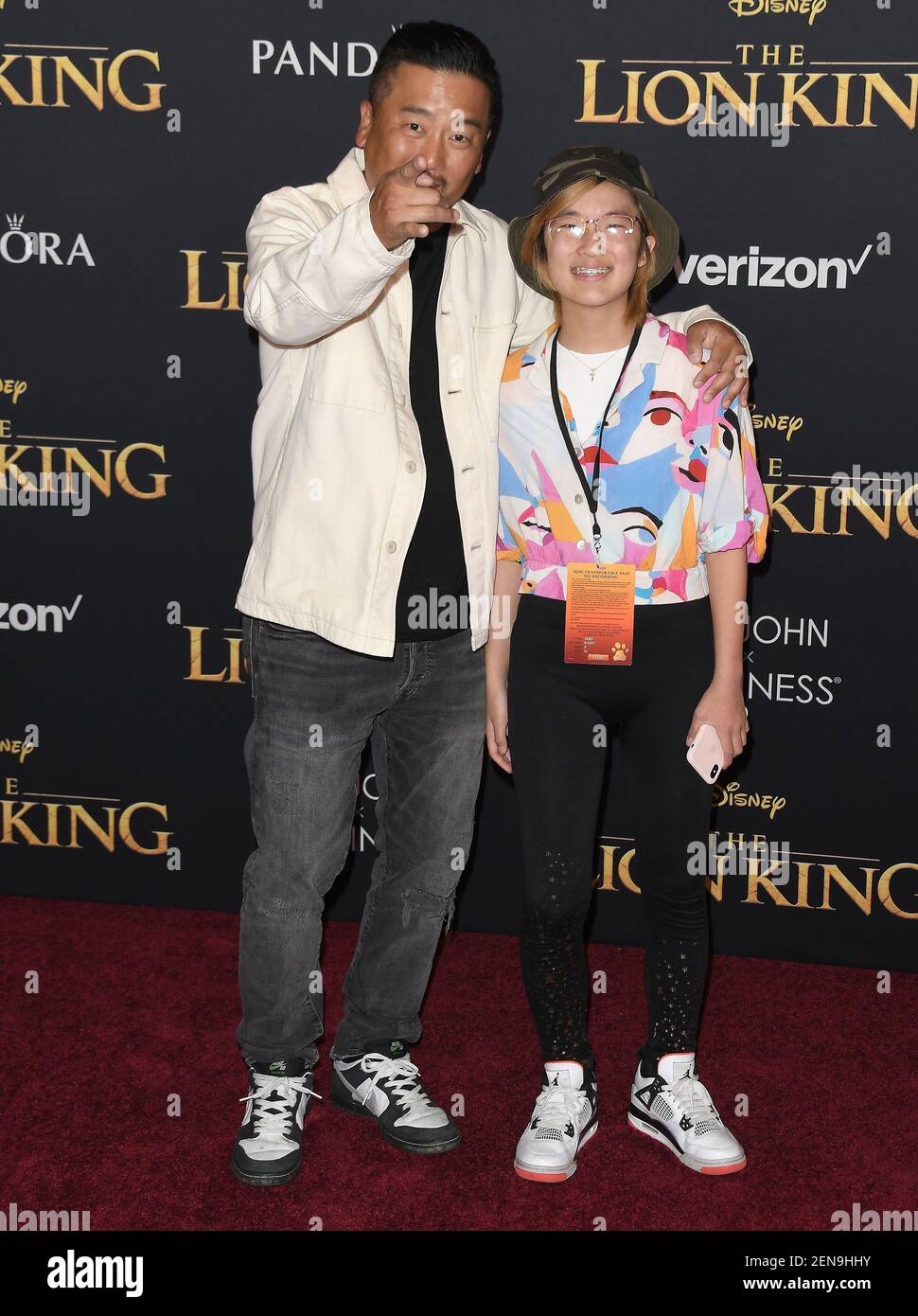 Roy Choi and Daughter at the Disney's THE LION KING World Premiere held ...