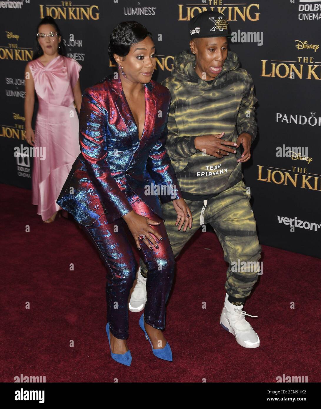 (L-R) Tiffany Haddish and Lena Waithe at the Disney's THE LION KING ...
