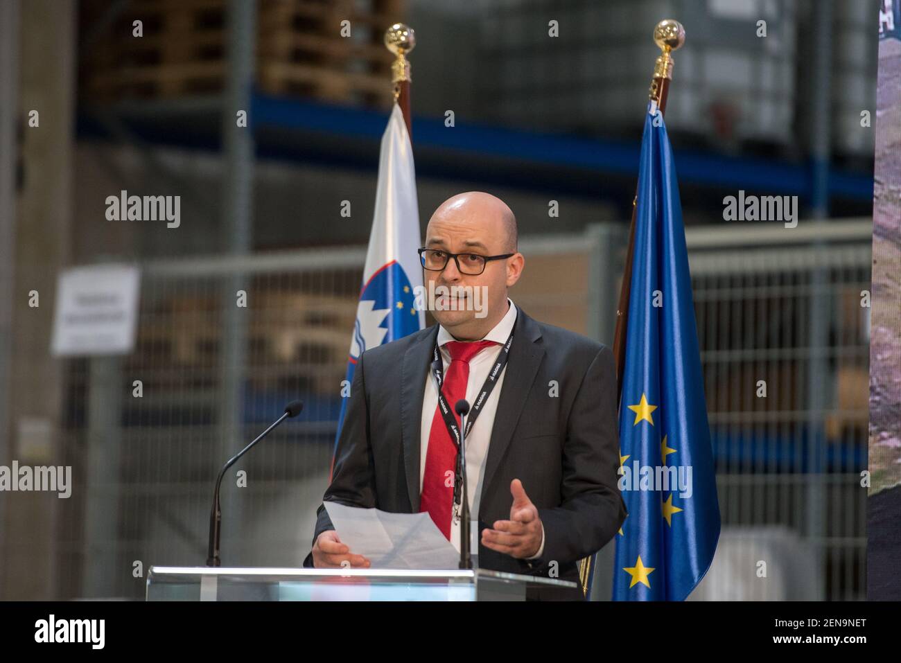 Director of Magna Hoce, David Adam speaks at a ceremony held by Magna ...