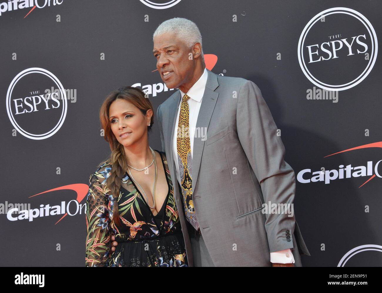 Dorýs Madden and Julius Erving arrives at The 2019 ESPYs held at the ...