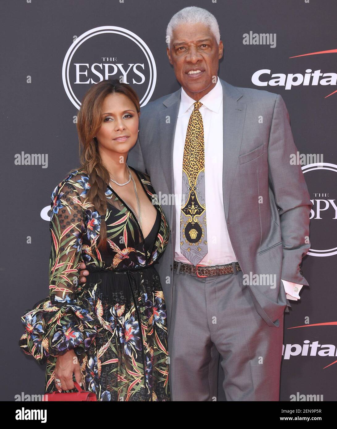 Dorýs Madden and Julius Erving arrives at The 2019 ESPYs held at the ...