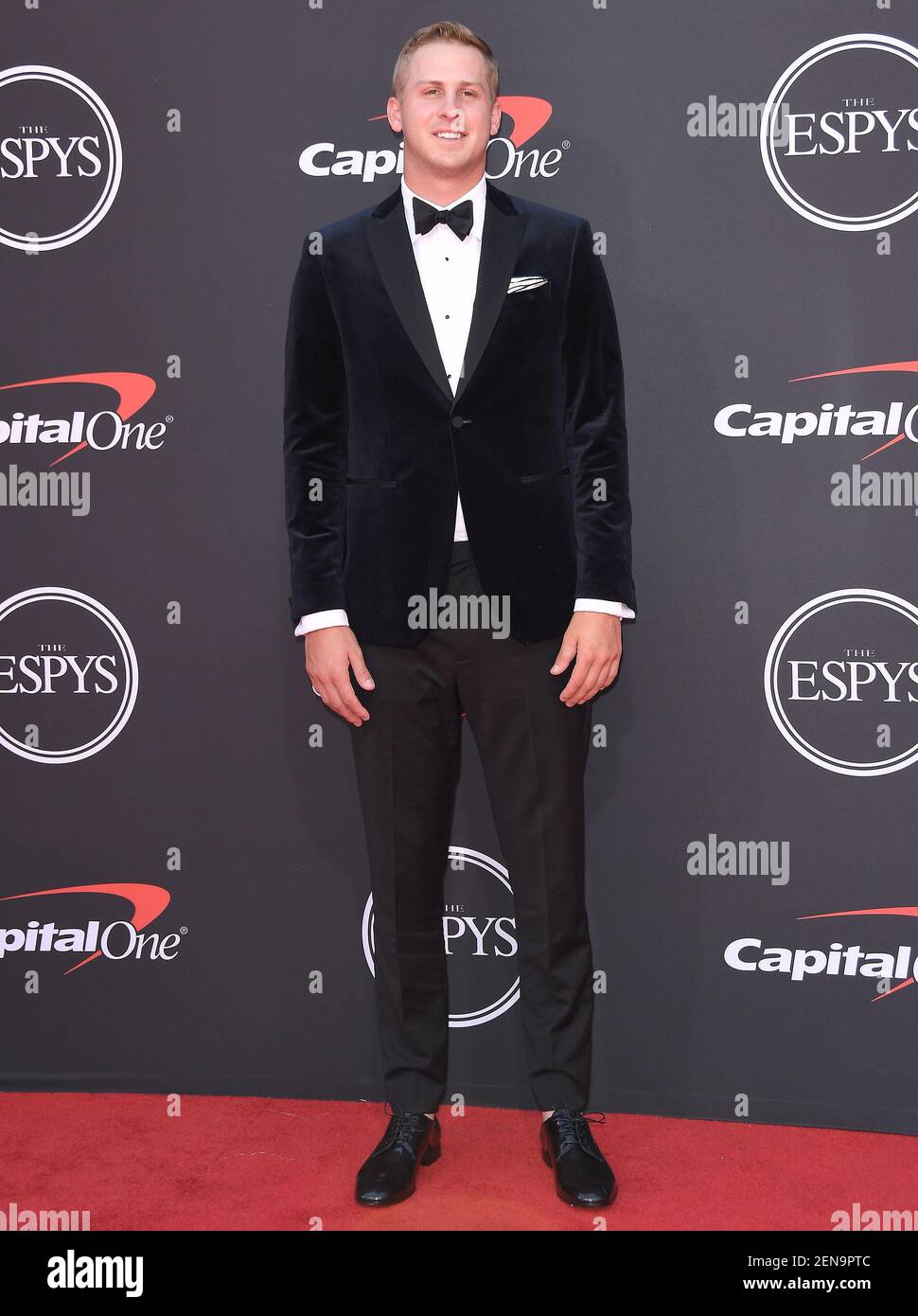 Jared Goff arrives at The 2019 ESPYs held at the Microsoft Theater in ...
